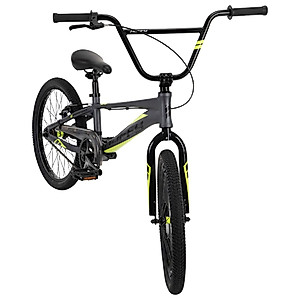 Huffy Enigma 20" Kid's BMX Bike, Beginner Level Rider, Ages 5+ Years Old, 3 Piece Steel Crank, 44/16 Gearing, Rugged and Durable, Strong and Lightweight for Speed and Handling, Matte Black
