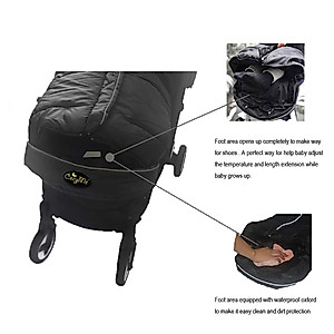 CozyMe Stroller Footmuff for Toddler, Stroller Blanket Evelution, Winter Baby Universal Stroller Bunting Bag, Warm Bunting Bag, Bottom Opens for Multi-Use,6-36M