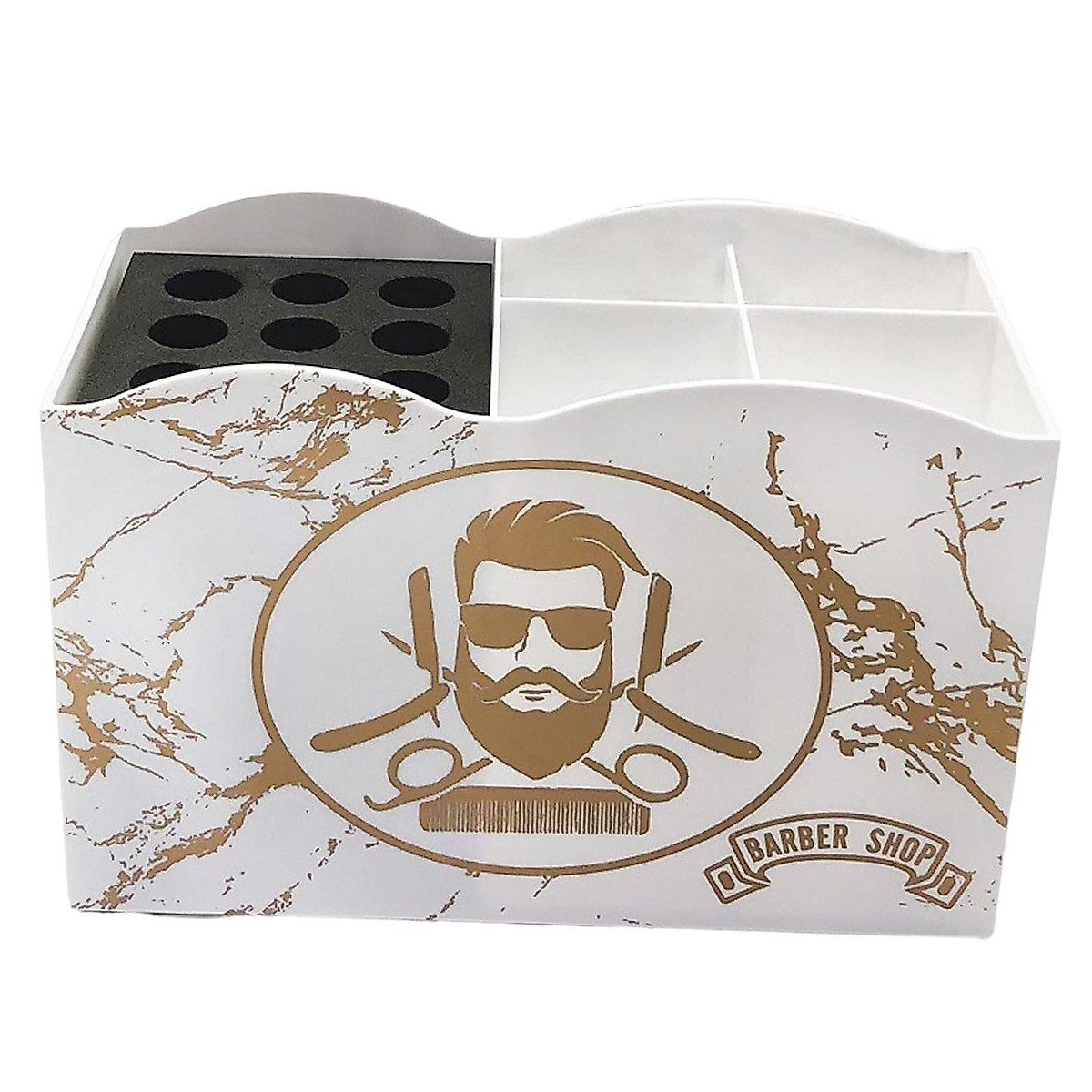 Generic Hairdressing Tool Storage Box Removable Holder Rack for Home, White, 17.8x8.2x10.5cm