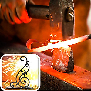 GSY 2 Pcs Hanging Plant Bracket 12-Inch,Wall Hook Hanging Plant Brackets,Black Iron Plants Indoor/Outdoor Planter Hangers Hooks,for Hanging Lanterns,Bird Feeders,Wind Chimes,Planters