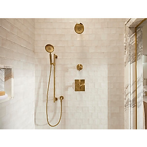KOHLER 22172-2MB Purist Stillness Wall-Mount Supply Elbow with Check Valve for Handshower Hose, Handheld Shower Elbow, Vibrant Brushed Moderne Brass