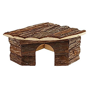 SING F LTD Beautiful and Cute Nest Playground House for Hamsters Hedgehog Wooden House Circular Sector Corner Cage 31x21x13cm