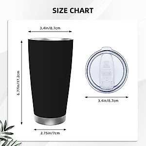 Personalized 20 oz Tumbler, Add Your Name Photo to Create Own Tumbler, Custom Mug Cups with Lid and Straw 20oz Convenient to Bring Along on Travels, Black-No Design