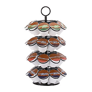 Tecbeauty Coffee Pod Holder, K Cup Holders for Counter, K Cup Carousel, Coffee Pods Storage Organizer Stand (Capacity of 36 Pods) - Rotatable