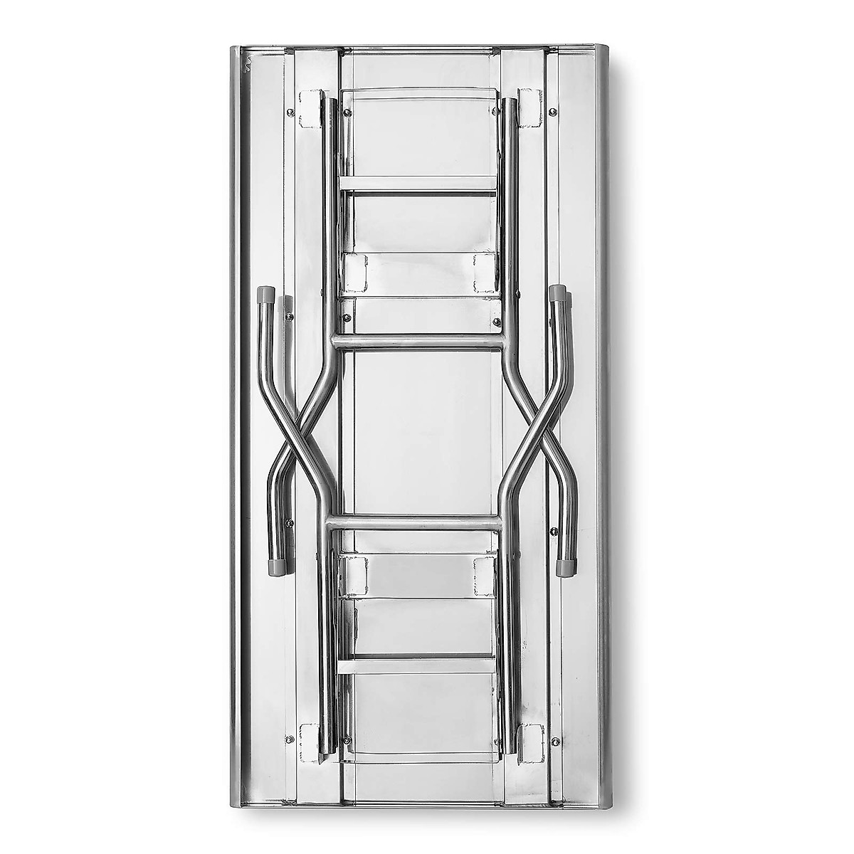 GRIDMANN Stainless Steel Folding Table 48 x 24 Inch, NSF Kitchen Prep & Work Table