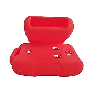 Smart Key Fob Cover Remote Case Keyless Protector Jacket for Chevrolet Silverado Colorado M3N32337100 13577770 13577771 GMC Sierra Yukon Cadillac (Red)