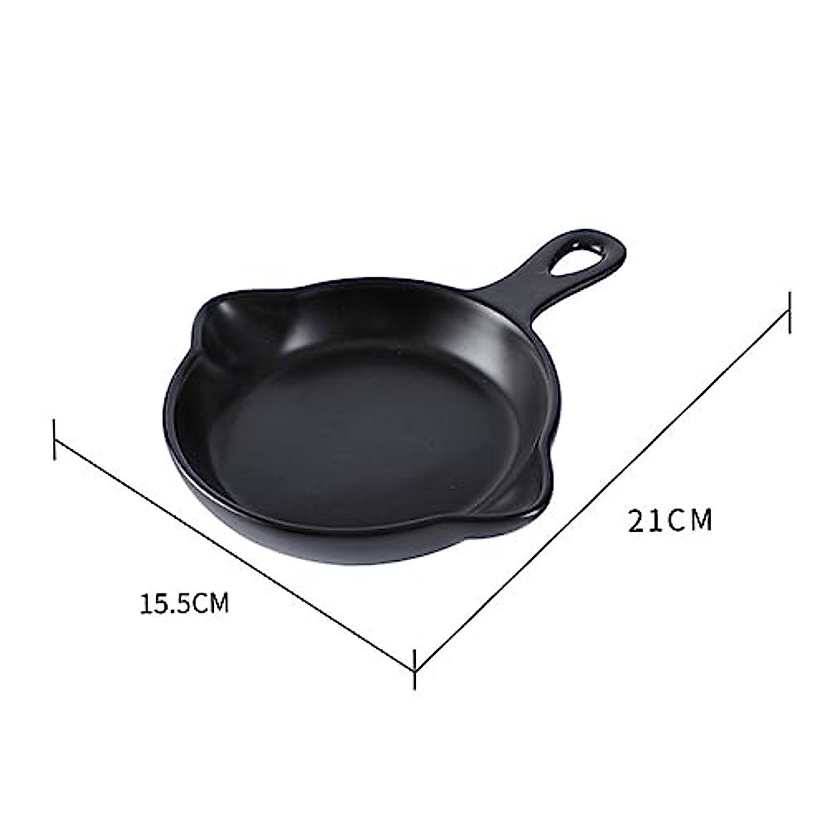 Cabilock Warming Trays Pizza Baking Pan Glass Cake Pan Bread Loaf Pan Ceramic Microwave Plates Snack Plate Ceramic Dish with Handle Ceramic Tableware Bakeware Oven Steak Plate Black Platter
