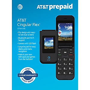 AT&T Cingular Flex 4G LTE Flip Phone ATTEA211101, 4GB, Charcoal, UNLOCKED Gray (Renewed)