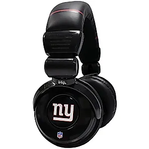iHip Official Giants Noise Isolation Pro DJ Quality Headphones! Detachable Cord - Built-In Microphone With Volume Control - Quality Headphones for any Giants Fan!
