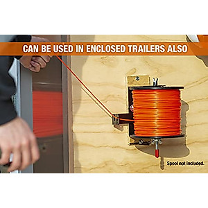 Buyers Products LT40 Weed Wacker Commercial Trimmer Line Holder, with Mounting Hardware & Low Profile Steel Bracket Supports 3 Pound Spools for Landscape Trailer Organization Accessories, Black