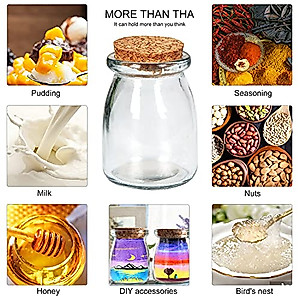 Ufrount Small Glass Decorative Bottles With Cork Lids,3.4oz Mini Yogurt Mason Jar,Set of 40,Great for Wedding Favor,DIY Projects.