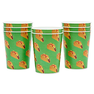 American Greetings Taco Party Supplies, 16 oz. Reusable Plastic Cups (8-Count)