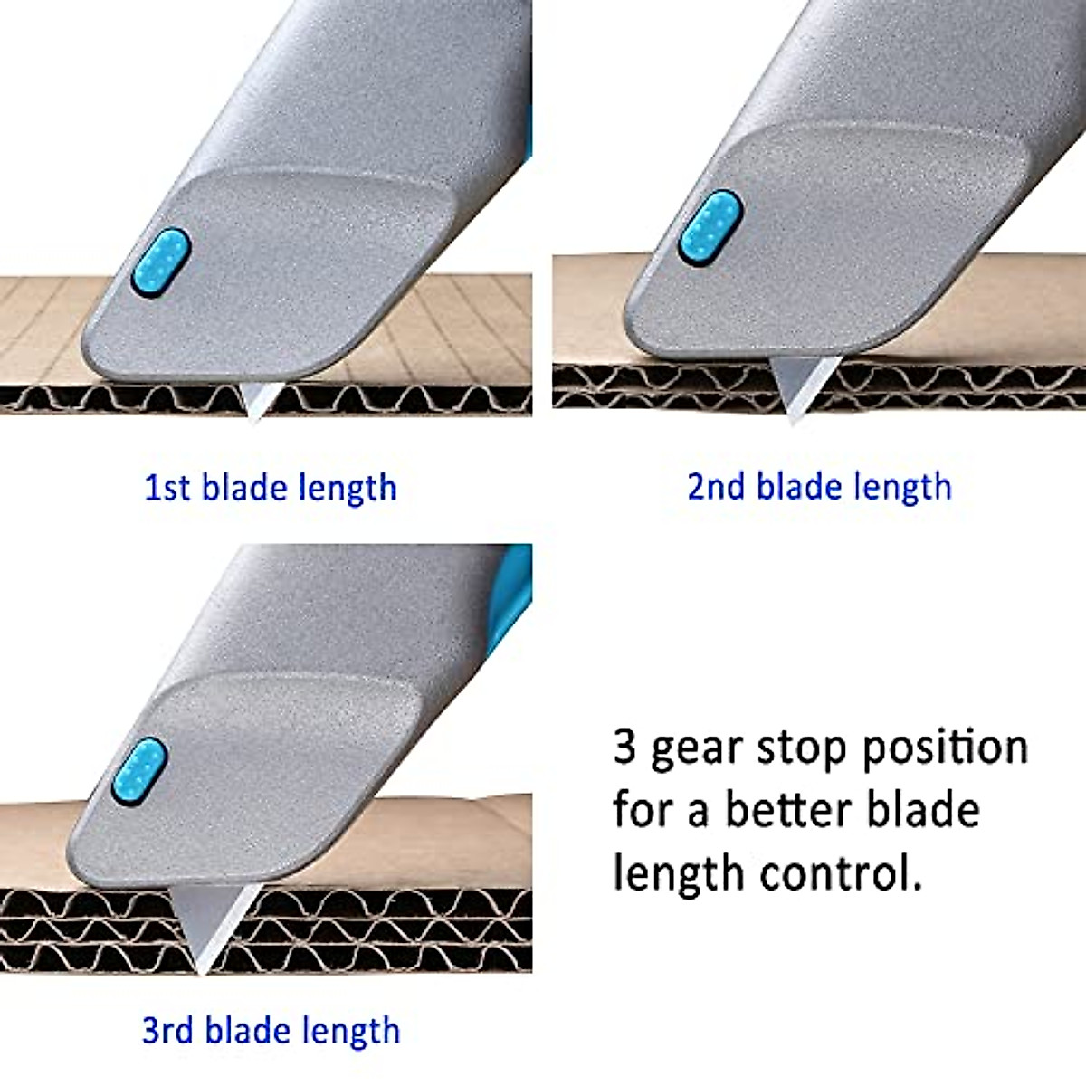 Nova Squeeze Trigger Utility Knife and Heavy Duty Box Cutter, Self Retractable Safety Knife, Ergonomic Aluminum Body, Safety-Lock Design, Durable and Safe