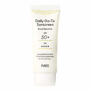 PURITO Daily Go-To Sunscreen 60ml / 2.02 fl.oz. SPF 50+ PA ++++ safe ingredients, UVA/UVB protection, broad-spectrum, calm, soothing