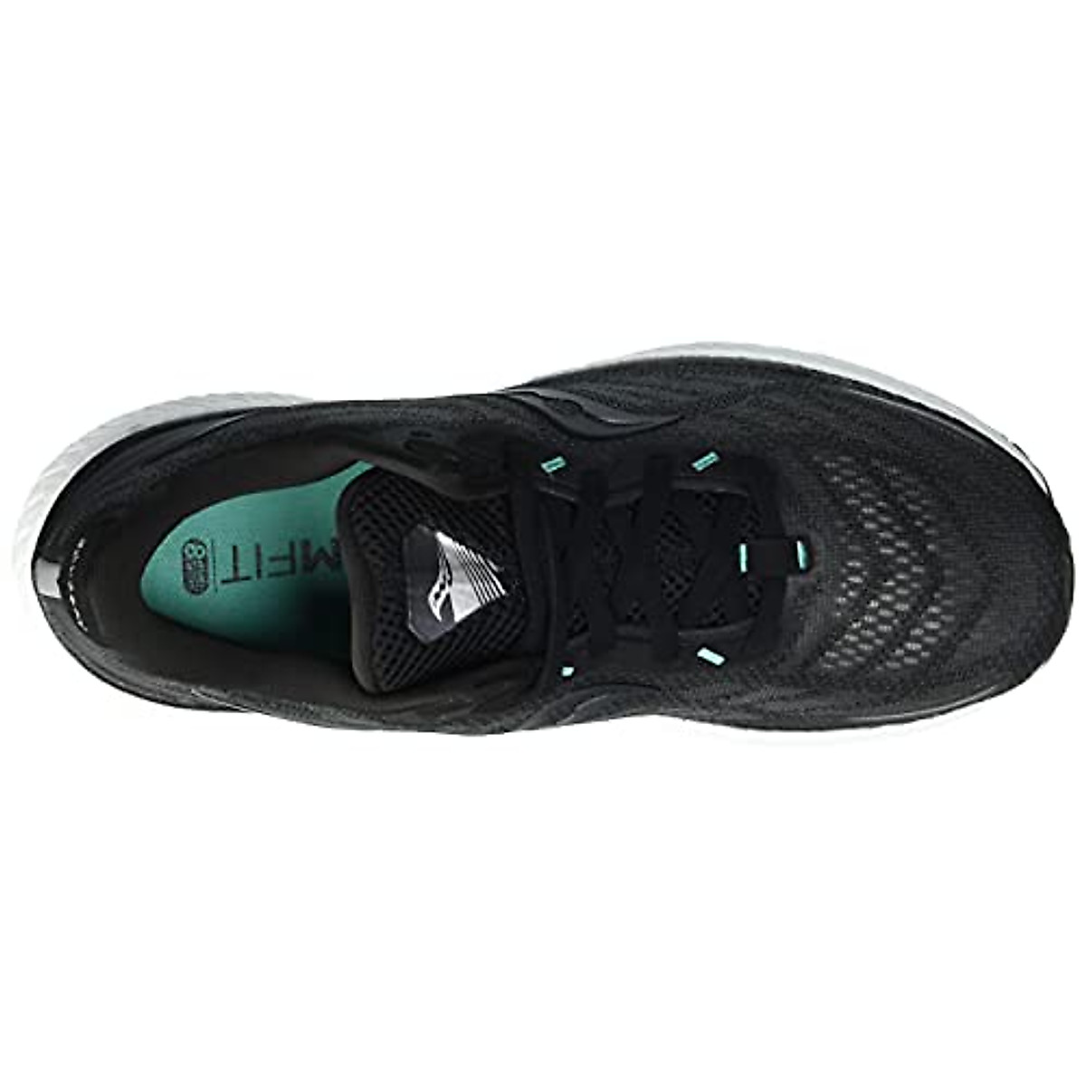 Saucony Women's Triumph 19 Running Shoe, Black/White, 9