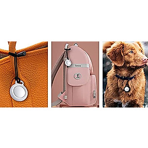 Compatible with Apple Airtag Case (Style : A - Black + White +Blue+Green+ Pink+ Purple(6 Pack))