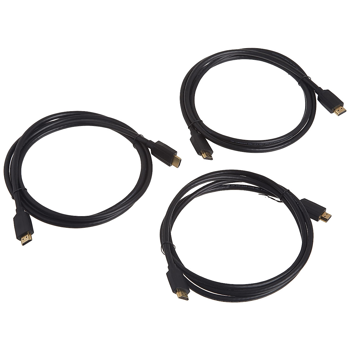 Monoprice 8K Ultra High Speed HDMI Cable - HDMI 2.1, 8K@60Hz, 4K@120Hz, 48Gbps, HDR, VRR, 6ft, Black - 3 pack