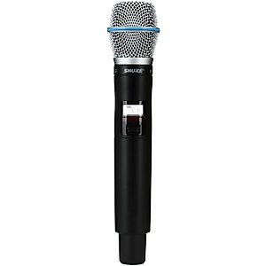 Shure QLXD2/B87A Handheld Transmitter with BETA 87A Vocal Mic Capsule - for use with QLX-D Digital Wireless Microphone Systems, Receiver Sold Separately | G50 Band (QLXD2/B87A=-G50)