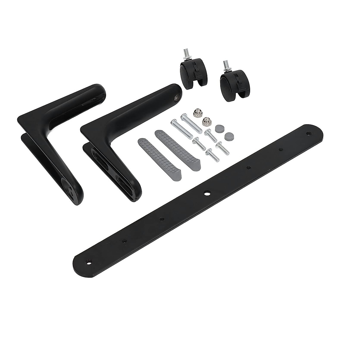 2 Packs Room Divider Screen Holder, Width Adjustable Movable Aluminum Alloy Screen Holder Feet Holder with Wheels, Screen Partition Feet Protector Holder for Hotel