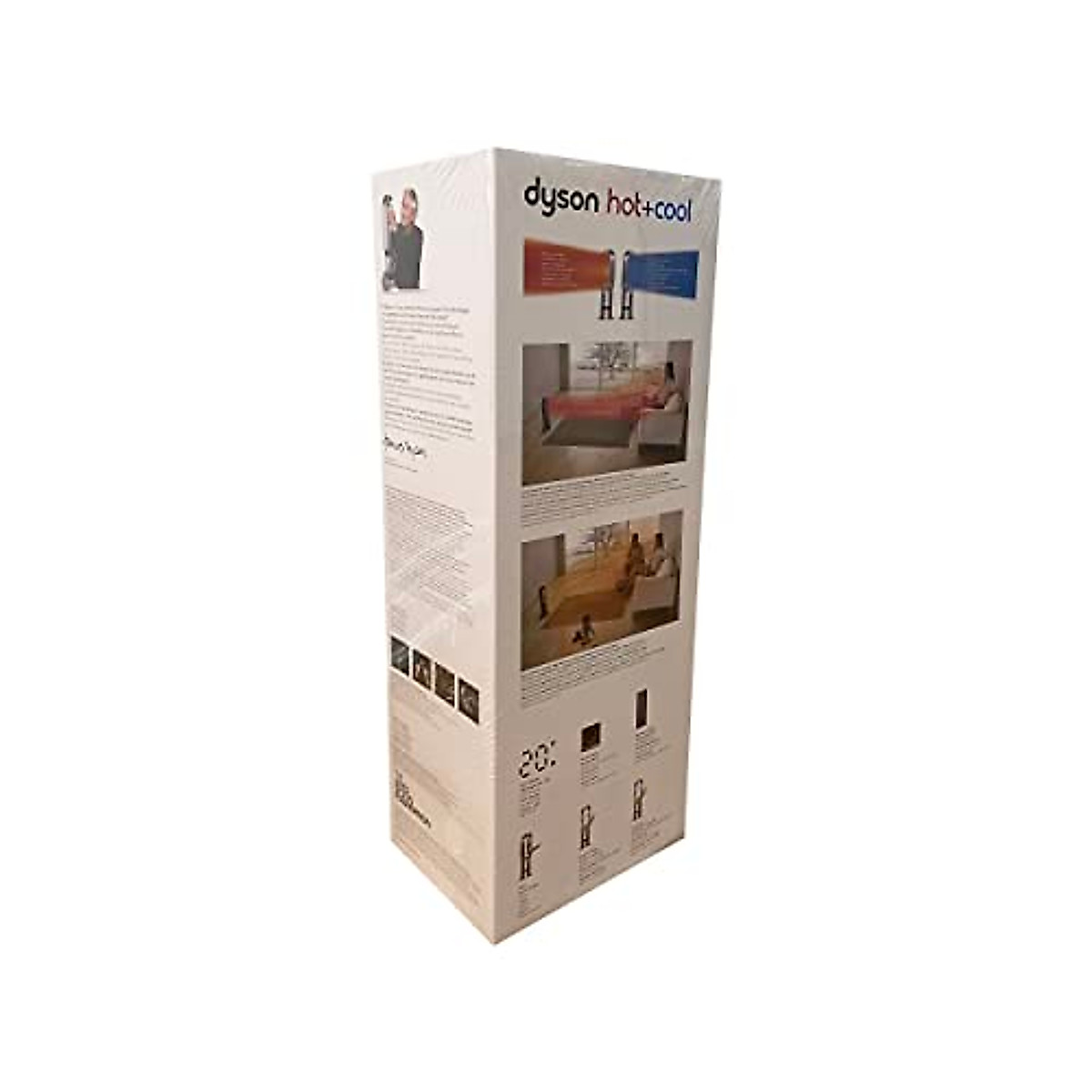 Dyson Hot+Cool AM09 Tower Bladeless Fan Heater - White/Silver (Renewed)