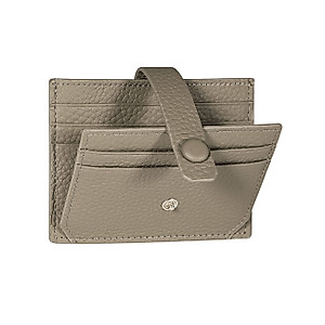 Small Wallets for Women Leather Credit Card Holder Pocket Purse (Khaki)