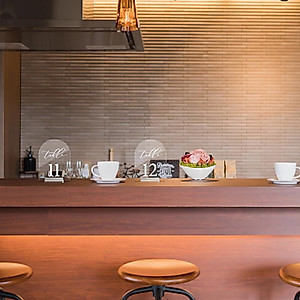 Arch Wedding Table Number 1-25 Clear Acrylic Tabletop Signs 5x7 Inch with Holder for Wedding Parties Anniversaries Reception Cafe Hotel Party Bar Business Event (1-25)