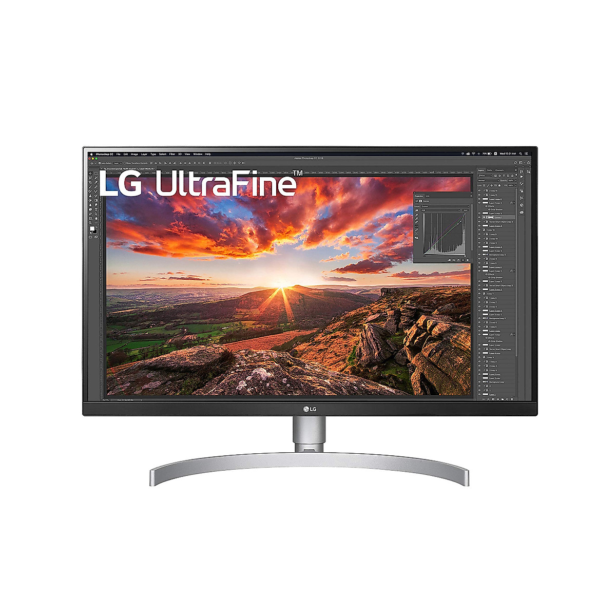 LG 27UN850-W 27" 4K (3840x2160) 144Hz 5ms IPS FreeSync Monitor, Silver (Renewed)
