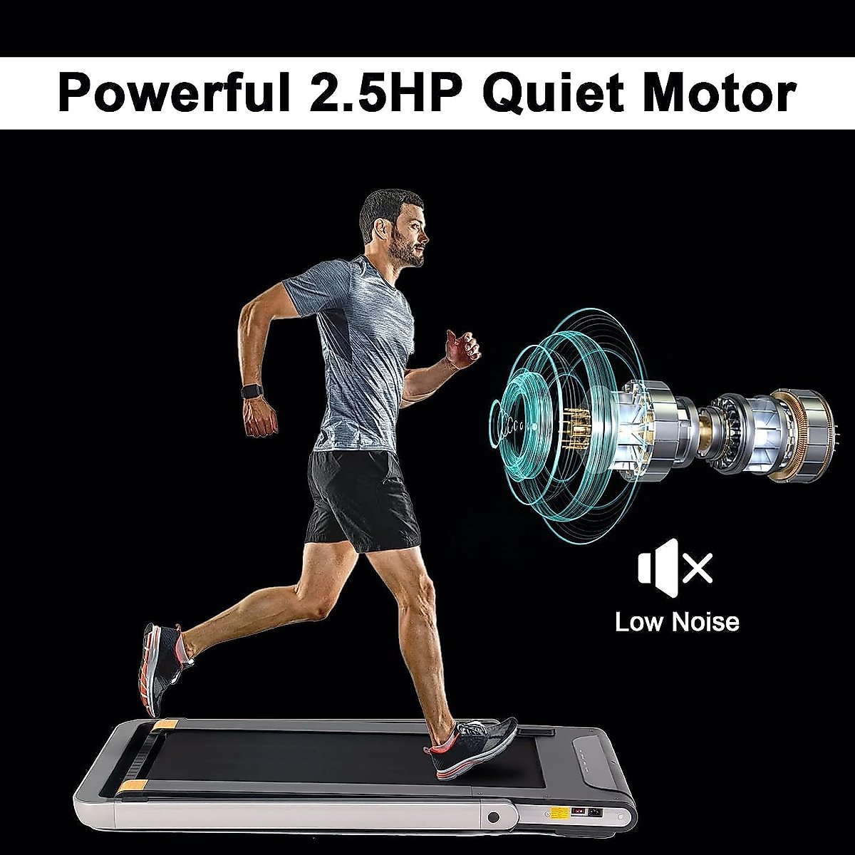 Foldable Treadmill with Incline, Folding Treadmill for Home Electric Treadmill Workout Running Machine, Handrail Controls Speed, Pulse Monitor,APP