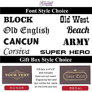 My Personal Memories Customized Pocket Folding Knife with Metal Blade with Engraving - Groomsmen Wedding Party Father's Day - Personalized Monogrammed Engraved (Custom Personalized 2 Lines)