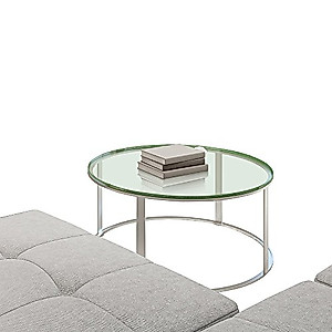 24" Inch Round Glass Table Top - Tempered - 1/2" Inch Thick - Flat Polished