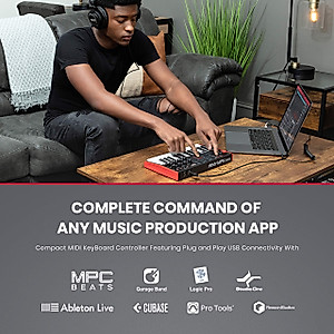 Akai MPK Mini MK3 MIDI Keyboard Controller + M-Audio SP2 Sustain Pedal, with MPC Beats and Software Suite – Beat Maker Bundle