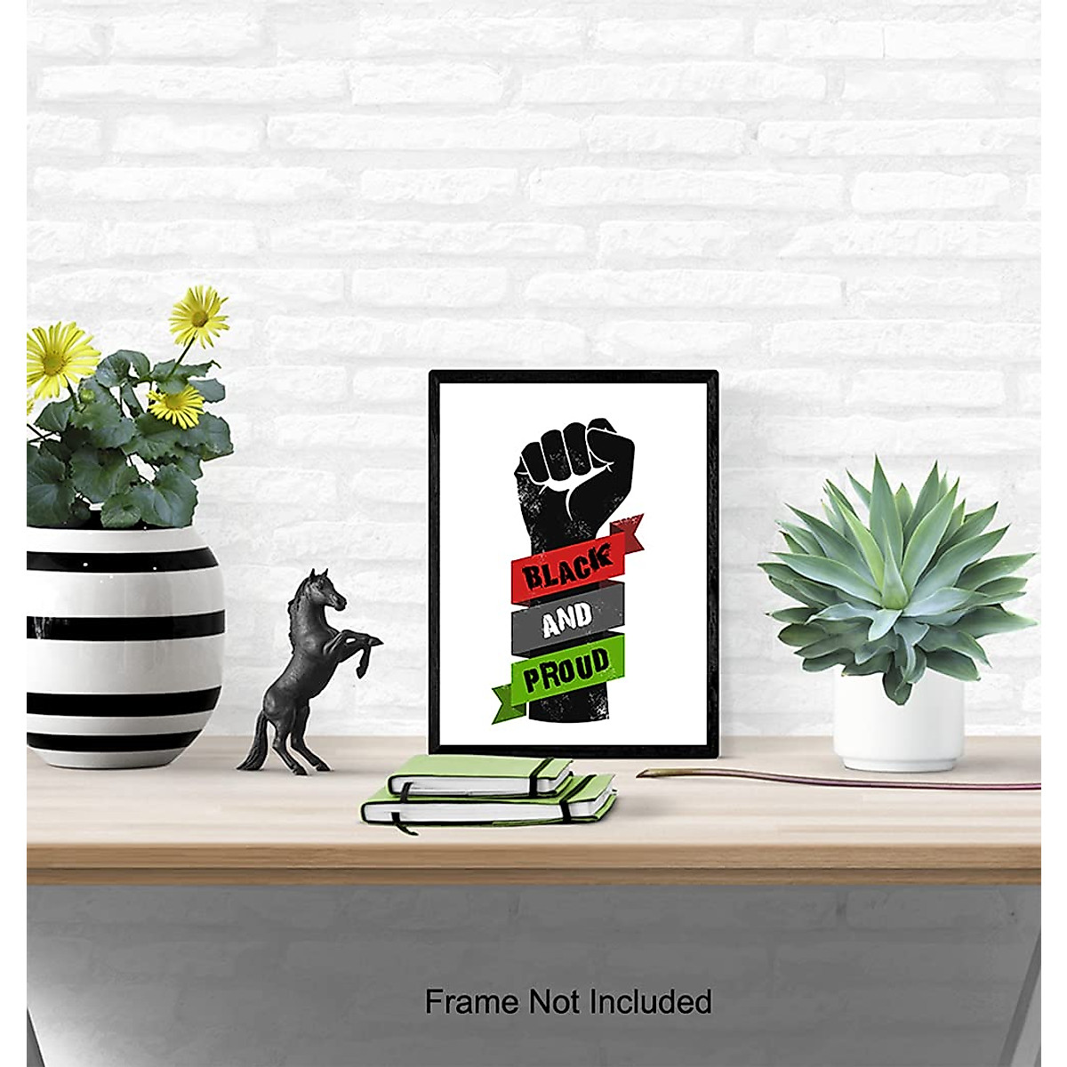 African American Wall Art - Black Art - African American Flag - Black Lives Matter Sign Poster - Black Pride - Black Culture - Civil Rights Afro American Wall Decor - Motivational Gift for Men, Women