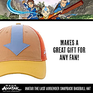 Avatar The Last Airbender Baseball Hat, Arrow Mark Cotton Adult Adjustable Snapback Ball Cap with Curved Brim, Multi, One Size