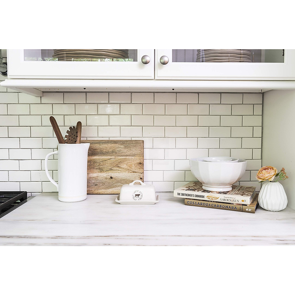Stoneware Butter Dish with Cow Decal