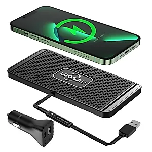 Wireless Charger,LOOSAU Wireless car Charger Charging pad 15w Non Slip FastCharger for car Wireless Phone Charger for Android for iPhone 11/12/13/14/15 Pro Max Xs,Samsung Galaxy S20, S10+ Note 9，LG