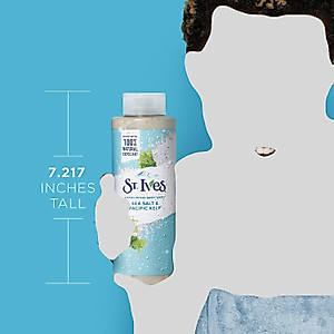 St. Ives Exfoliating Body Wash - Sea Salt & Pacific Kelp Scrub, Natural Body Wash, Body Soap, or Hand Soap with Plant-Based Exfoliants for Glowing Skin, 16 Oz Ea (Pack of 2)