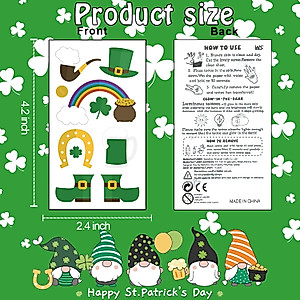 Leesgel St Patricks Day Tattoos Stickers, Luminous Shamrock Tattoos, St. Paddy’s Party Parade Favors Supplies Decorations (10 Sheets)