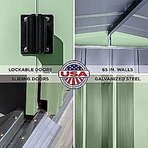 Arrow Classic Steel Storage Shed, 10x14, Sage Green