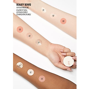 Kaja Beauty Bento Collection - Bouncy Eyeshadow Trio | 16 Peach Madeline | Nude Peach Tone | Vegan, Cruelty free