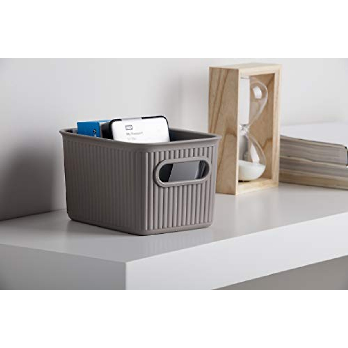 Tatay Baobab Multi-purpose Small Storage Basket with Capacity for 1.5 Litres, Taupe, 12.8 x 16.7 x 10