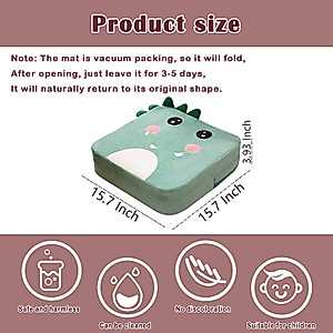 Toddler Booster Seat for Dining Double Straps Washable Portable Thick Chair Increasing Cushion for Baby Kids (Watermelon red-10cm)