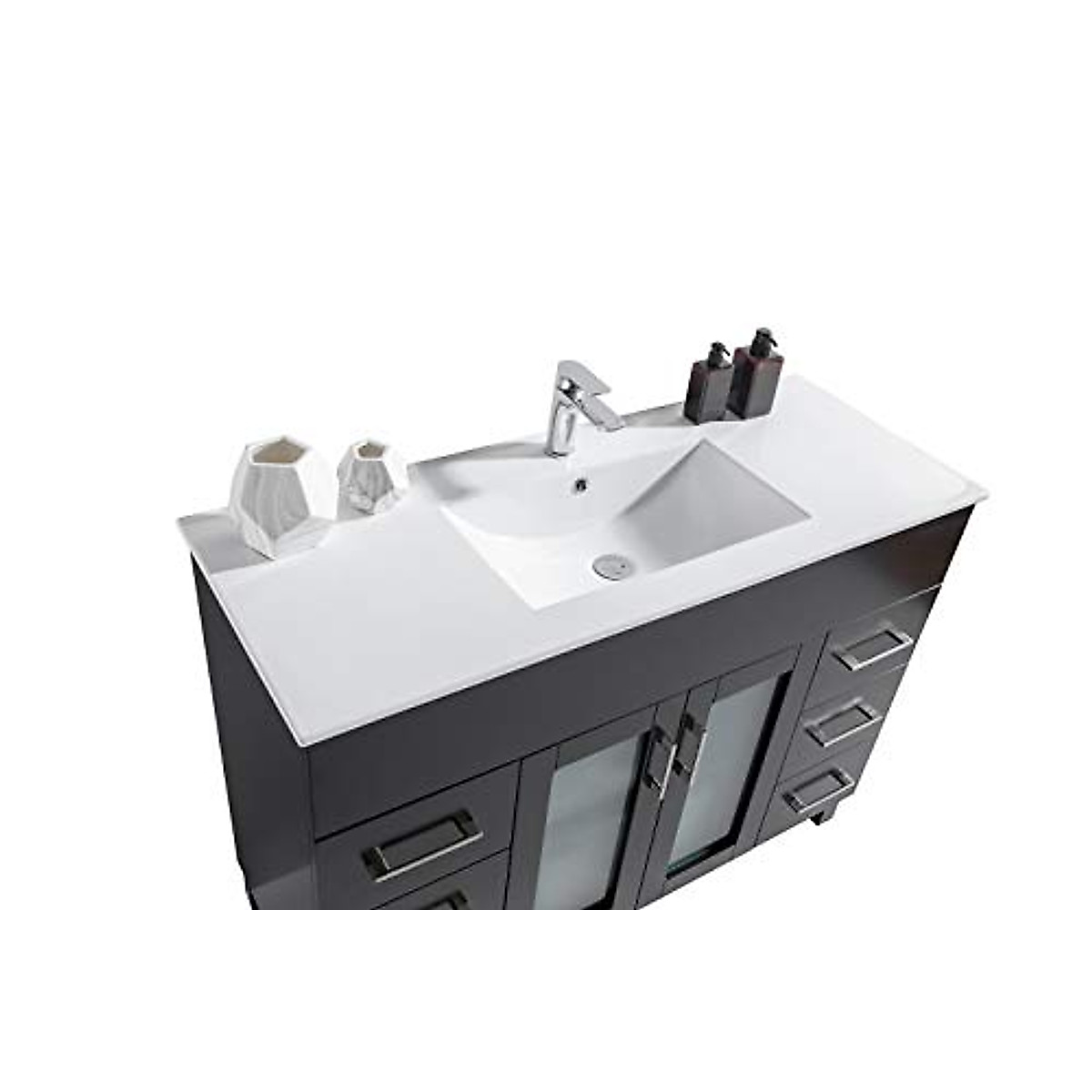 Laviva Nova 48 - Espresso Cabinet Ceramic Basin Countertop