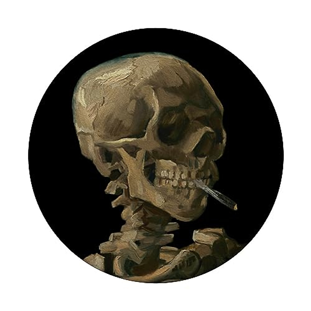 Vintage Van Gogh Skull-Van Gogh Head of A Skeleton Halloween PopSockets Standard PopGrip
