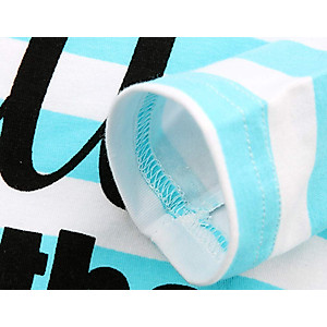 DPSKY Newborn Baby Sleeper Gowns & Headband Little Sister Brother Printed Striped Baby Sleeping Bag (blue)