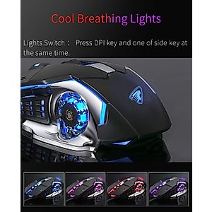 7KEYS One-Handed Gaming Keyboard RGB Backlit, 35 Keys Ergonomic Mini Keyboard with Wrist Rest, Half Keyboard for PC Gaming (Keypad Set B)