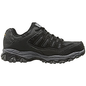 Skechers Men's Cankton Steel Toe, Black/Charcoal, 12