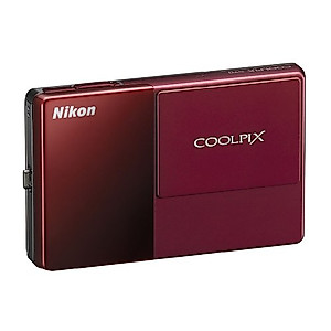 Nikon Coolpix S70 12.1MP Digital Camera with 3.5-inch OLED Touch Screen and 5x Wide Angle Optical Vibration Reduction (VR) Zoom (Red)