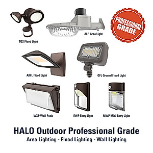 HALO ALP 250-Watt Equivalent Integrated LED Grey Premium Area Light Field Selectable CCT 3000K/4000K/5000K