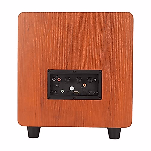 Luqeeg Subwoofer Speaker, 100‑240V Heat Dissipation 10 Inch Powered Subwoofer Easy Operation 300W Synthetic Fiber Wood for Indoor (US Plug), LUQEEG3GW6ZE2SHO-13