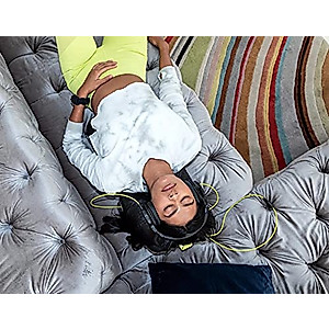 WAVE Yoga Bolster Smart Vibrating Meditation Pillow with Premium Over-Ear Headphones for Synced Music & Vibration